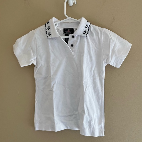 U.S. Polo Assn. | Shirts & Tops | Us Polo Girl Size S White Polo Shirt ...